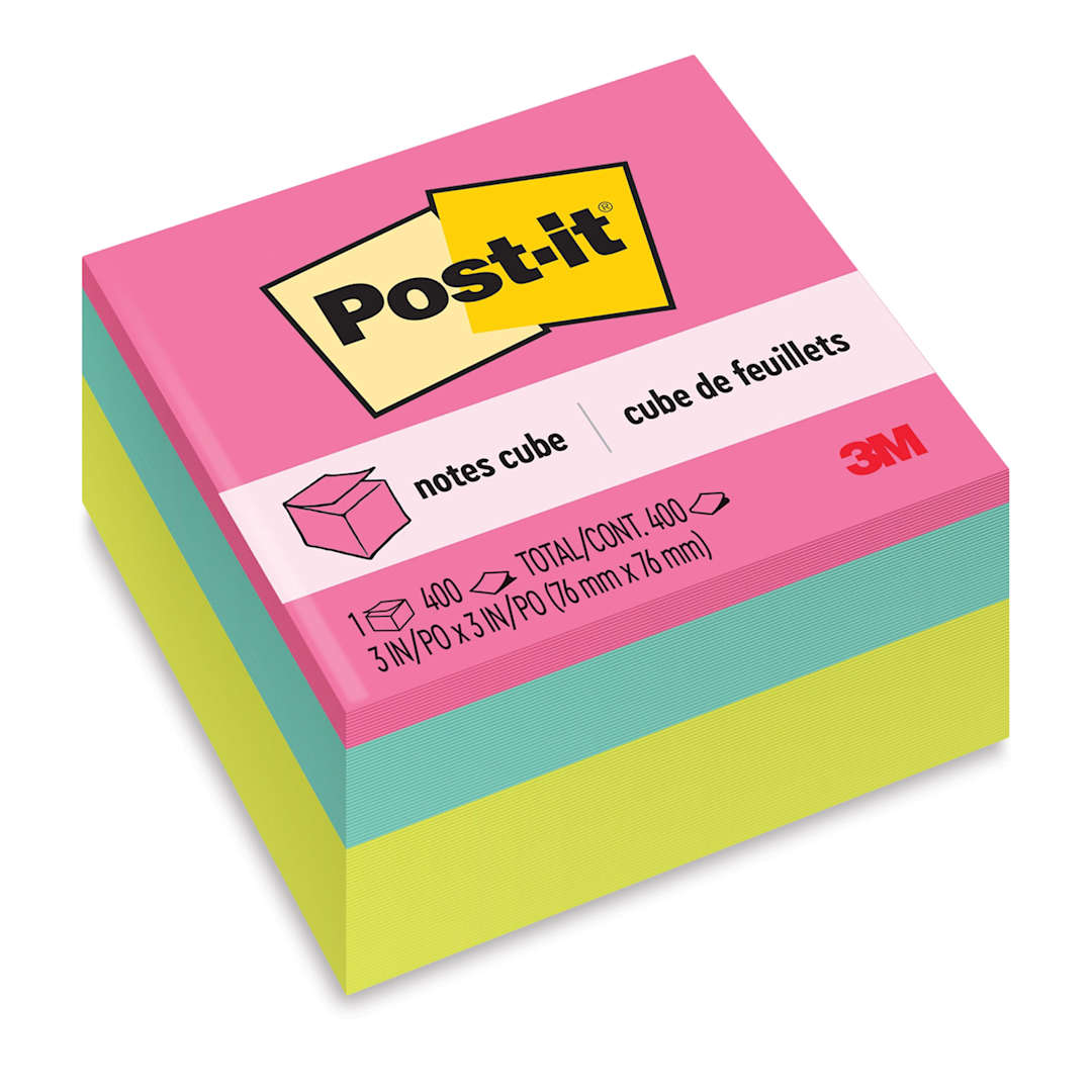 Post-it Notes - Bright Colors, 3" x 3", Cube | BLICK Art Materials