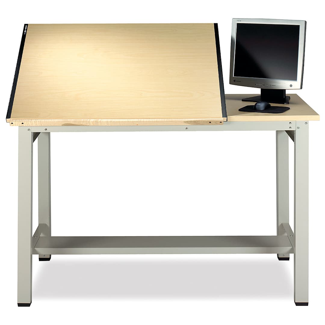 Mayline Ranger Steel Four-Post Split Top Drawing Table | BLICK Art ...