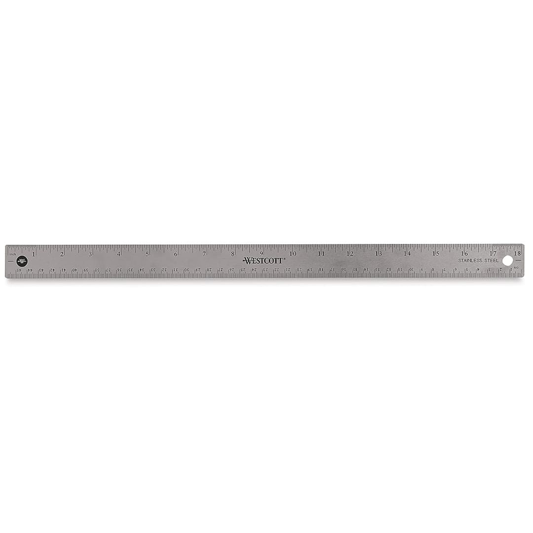 Westcott Flexible Stainless Steel Ruler - 18", Flexible | BLICK Art ...