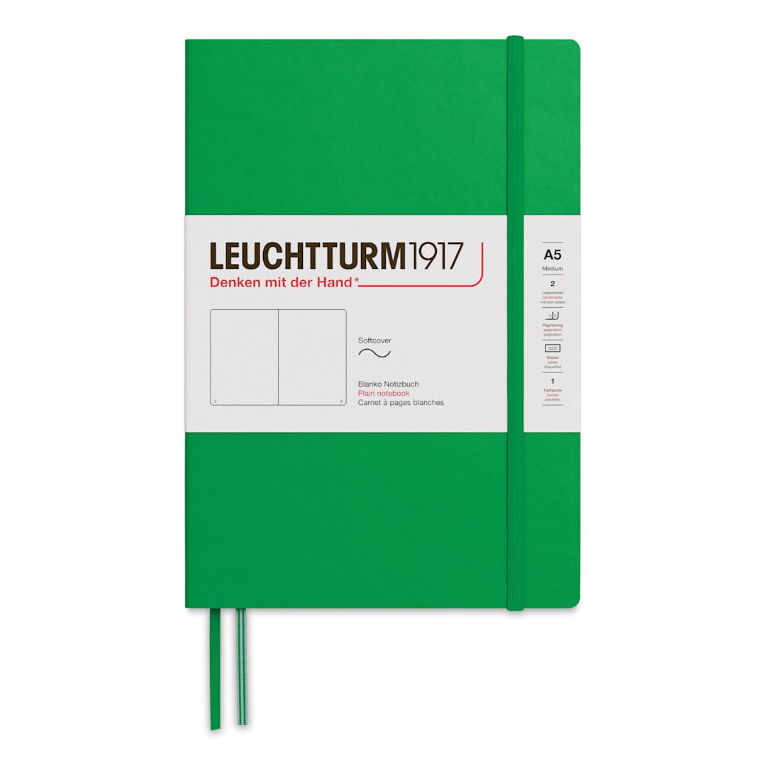 Leuchtturm1917 Blank Softcover Notebook - Spring Leaf, 5-3/4" x 8-1/4 ...
