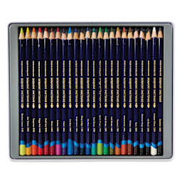 Derwent Inktense Pencils - Assorted Colors, Tin Box, Set of 24 with ...