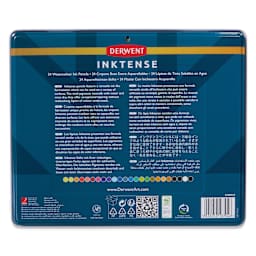 Derwent Inktense Pencils - Assorted Colors, Tin Box, Set of 24 with ...