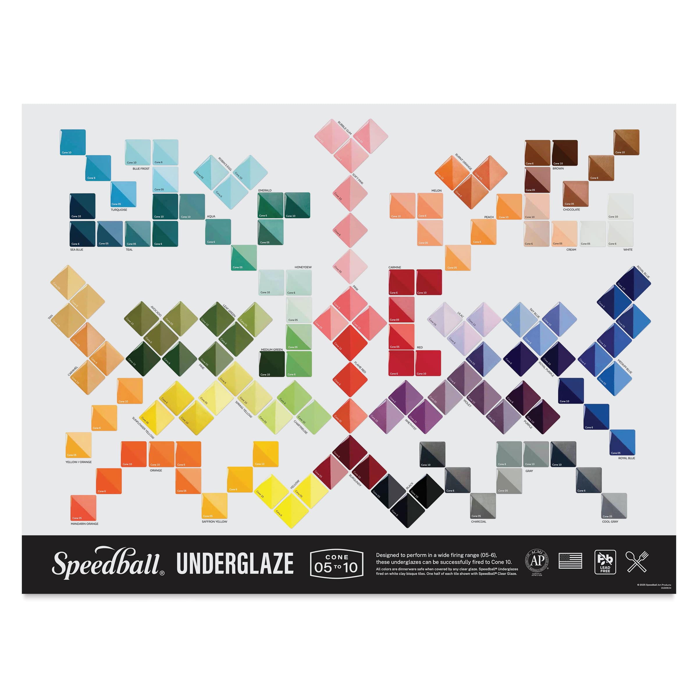 Speedball Ceramic Underglazes Color Chart Poster | BLICK Art Materials