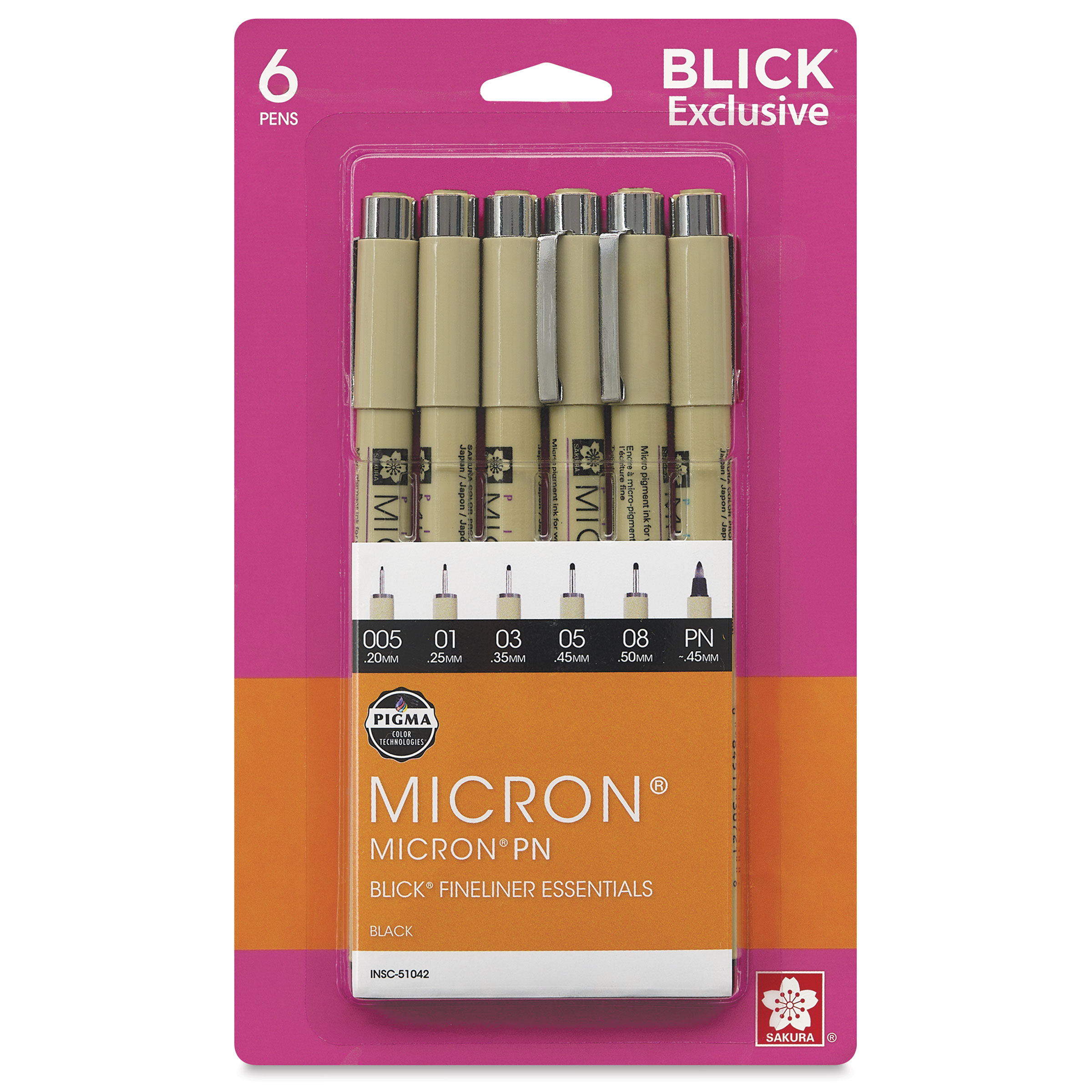 Sakura Pigma Micron Pens - Blick Exclusive! Fineliner Essentials Set of ...