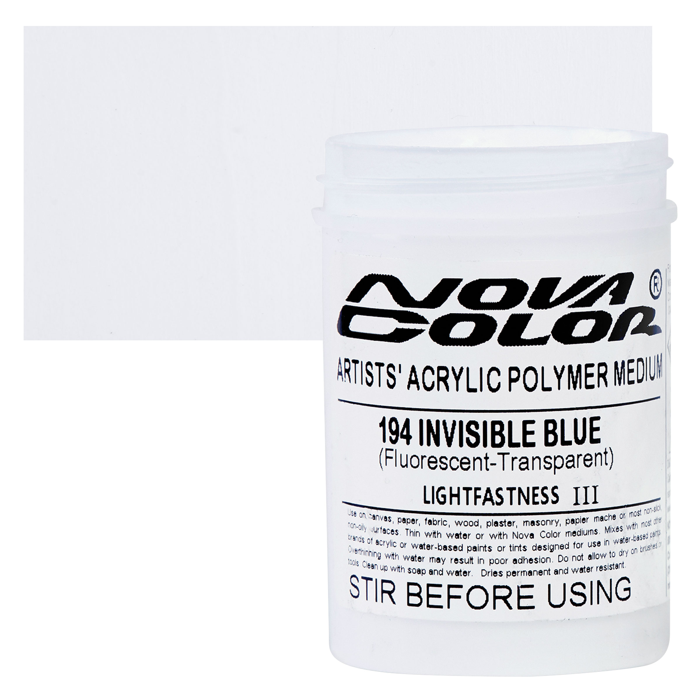 Nova Color Artists’ Acrylic Polymer Paint - Fluorescent Invisible Blue, 118 ml Jar | BLICK Art ...