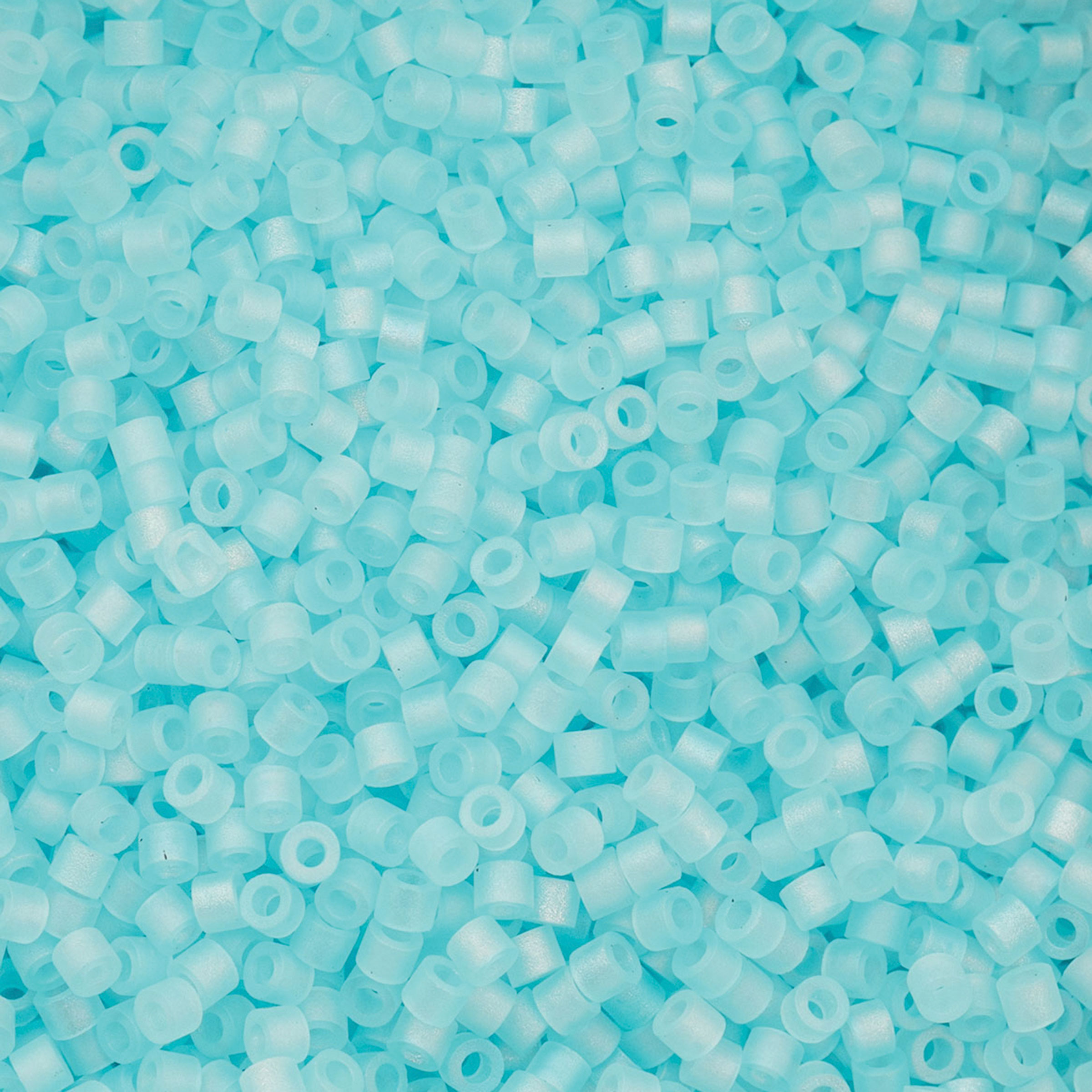 John Bead Cylin 11/0 Matte Macaron Cylindrical Seed Beads - Sky Blue AB ...